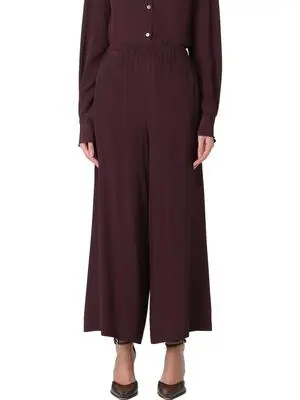 Liviana Conti Wide Leg Trousers - Burgundy