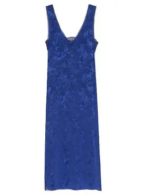 Zadig&Voltaire Renzo Jacquard V-neck Silk Midi Dress - Electric
