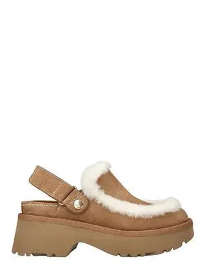 UGG Esmee Suede Slingback Clogs - Tan