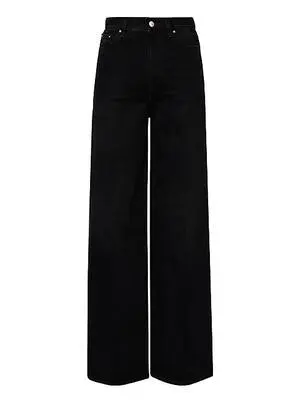 TOTEME High-rise Wide-leg Denim Jeans - Faded Black