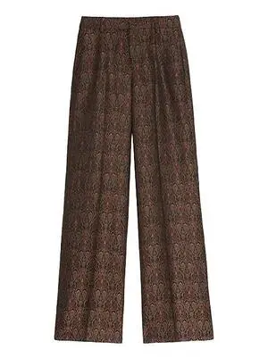 Zadig&Voltaire Paisley Pattern Woven Trousers - Black