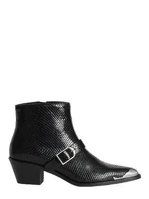 Zadig&Voltaire Tylow Leather Heeled Ankle Boots - Black