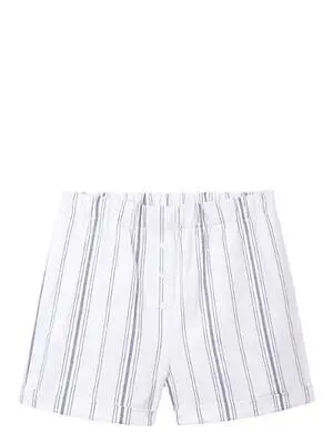 THE WHITE COMPANY Striped Cotton Pyjama Shorts - Navystripe