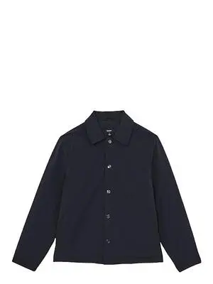 REISS Parker Patch-pocket Stretch-nylon Overshirt - Navy