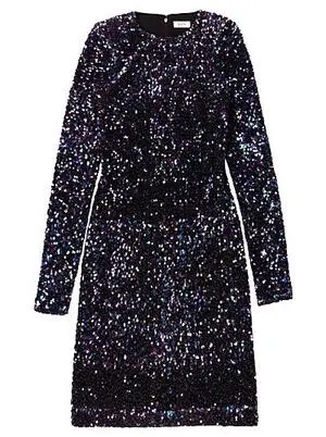 RO&ZO Evie Cluster Sequin Mini Dress - Blue
