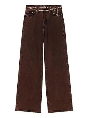 Maje Flared Mid-rise Stretch-denim Jeans - Brown