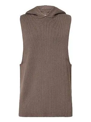 Rick Owens Ribbed Wool Knitted Tank Top - Darkdust