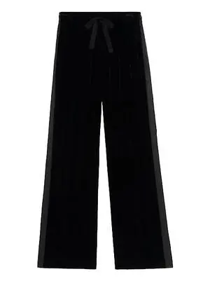Zadig&Voltaire Elasticated-waist Velvet-blend Trousers - Black