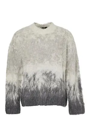 REPRESENT Ombre Brushed Knitted Jumper - Light Grey