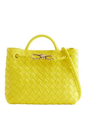 Bottega Veneta Andiamo Small Leather Tote Bag - Sulfur-muse B-sulfur