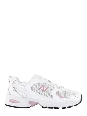 NEW BALANCE Leather And Mesh Trainers - White White Pink