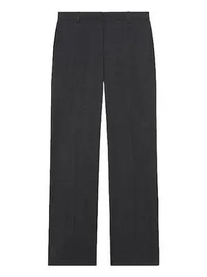 The Kooples Straight-leg Mid-rise Wool Trousers - Anthracite