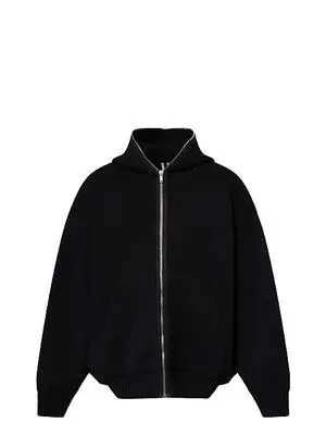 Rick Owens Oversized Wool Blend Hoody - Black