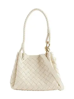 Bottega Veneta Parachute Mini Leather Tote - Sea Salt-m Brass