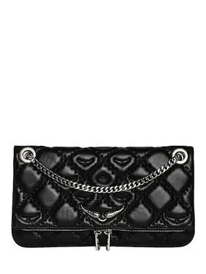 Zadig&Voltaire Rock Ii Quilted Leather Clutch - Black