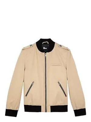 The Kooples Regular-fit Cotton Jacket - Beige