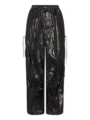 NIKESKIMS Shine Shiny Nylon Cargo Pant - Black