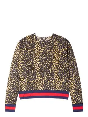StÜssy X Wales Bonner Leopard Sweater - Yellow