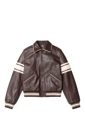 StÜssy X Wales Bonner Leather Varsity - Brown