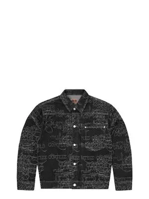 CORTEIZ Handwritten Denim Trucker Jacket