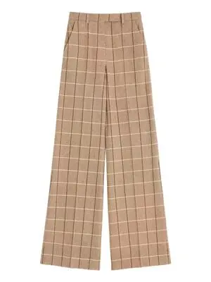 Valentino Garavani Windowpane-check Trousers - Neutrals