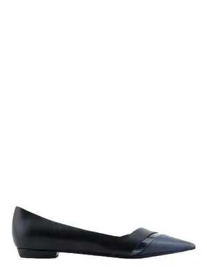 Giorgio Armani Leather, Patent, And Pvc Ballerinas - Blue