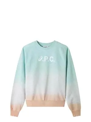 A.p.c. Dip Dye Logo Sweatshirt - Blue