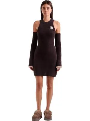 Rudsak Fitted Knit Dress With Detachable Sleeves - Brown