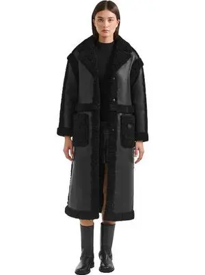 Rudsak Reversible Shearling Coat - Black