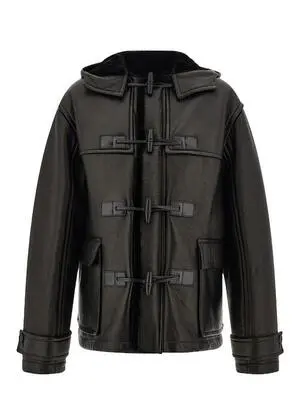 FERRAGAMO Deerskin Padded Blouson - Black