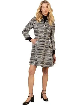 Hale Bob Austyn Boucle Tweed Mini Dress - Black