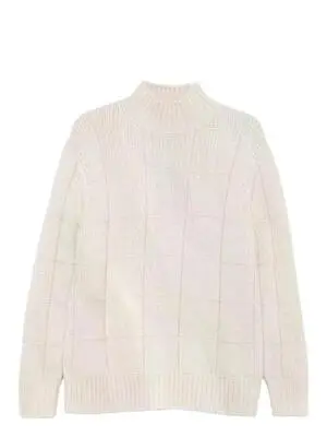Iris Von Arnim Grid-knit Sweater - Neutrals
