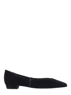 Bernardo Lana Suede Ballerina Flats - Black Split Suede
