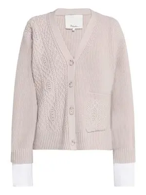 3.1 Phillip Lim Knit V-neck Cardigan - Oyster