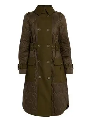 Veronica Beard Newberry Puffer Trench Coat - Cypress
