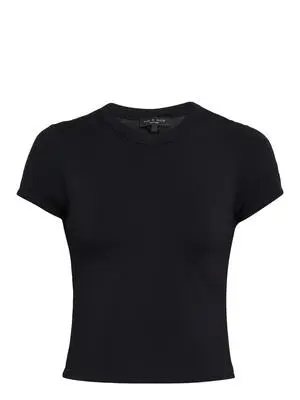 Rag & Bone Luca Jersey Baby Tee Black