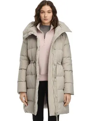 Canada Goose Montgomery Coat With Tonal Label - Limestone