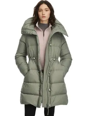 Canada Goose Montgomery Coat With Tonal Label - Sagebrush