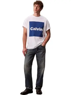Calvin Klein Box Graphic Relaxed T-shirt - White