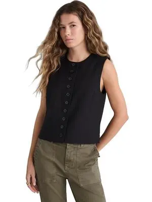 Madewell Crewneck Shell Vest - Jet Black