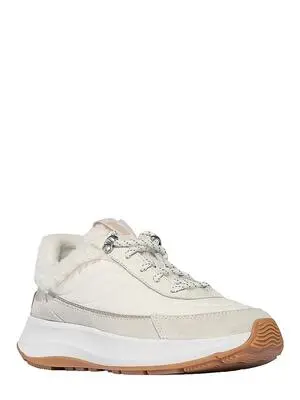 Fitflop F-mode Flow Shearling Mix Sneakers - Cream Mix