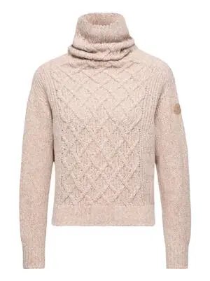Moncler Alpaca Blend Turtleneck Sweater - Beige