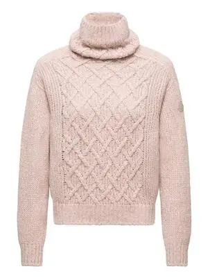Moncler Alpaca Blend Turtleneck Sweater - Pink