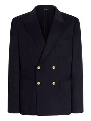 Dolce & Gabbana Double-breasted Portofino Cashmere Jacket - Blue