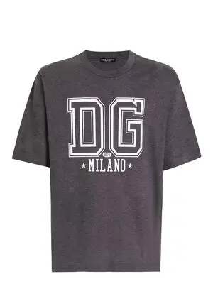 Dolce & Gabbana Cotton T-shirt With Print - Grey
