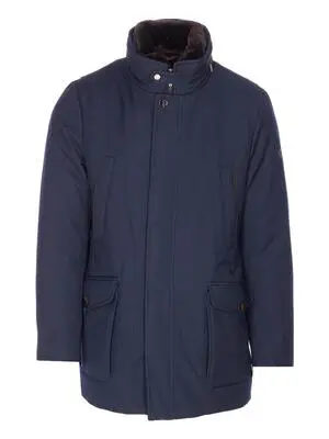 MOORER Overcoat - Blue