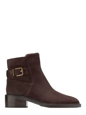 Cole Haan Silvana Buckle Booties - Dark Chocolate