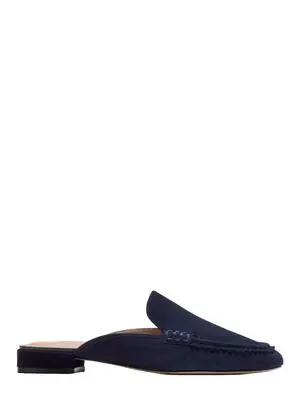 Cole Haan Pollina Scalloped Mules - Midnight Moon Suede