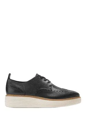 Cole Haan Riginalgrand Platform Wingtip Oxfords - Black-ivory
