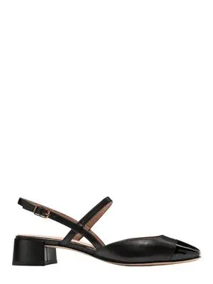 Cole Haan Pella Block Heel Slingback Black Patent